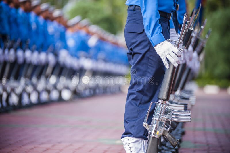 Soldiers in Rifle Rest Position Stock Photo - Image of honor, boots ...