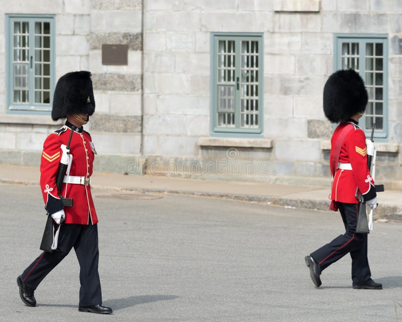 Soldiers March at the Citadel in Quebec City Editorial Photo - Image of ...