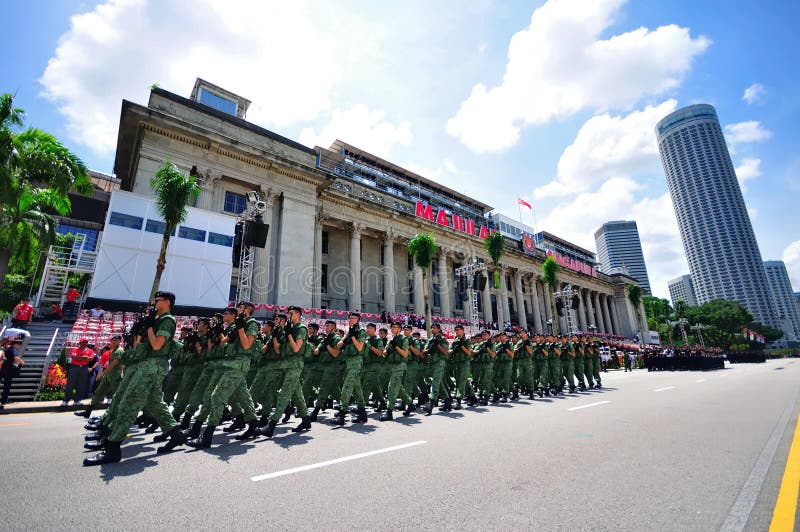 Soldiers Marching during NDP 2010 Editorial Photo - Image of commander ...