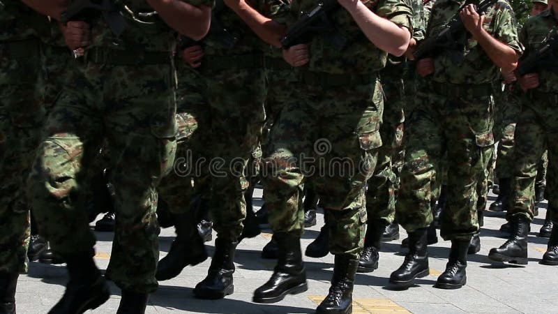 Soldiers marching stock footage. Video of discipline - 60540474