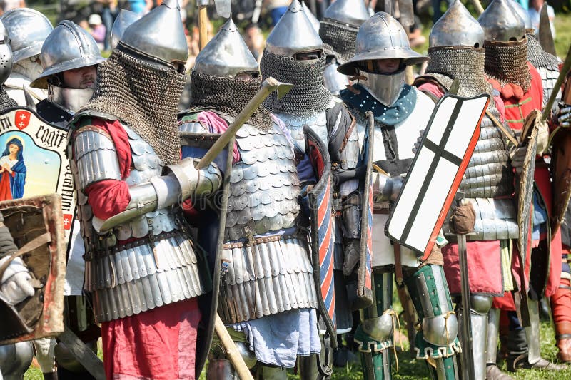 Soldier of the Middle Ages editorial stock image. Image of fighter ...