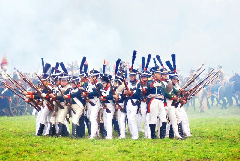 Soldiers Ready To Attack at Historical Reenactment Editorial Stock ...