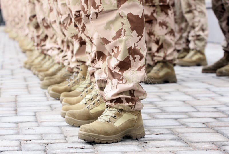 Soldiers in a row. stock photo. Image of forces, army - 28699780