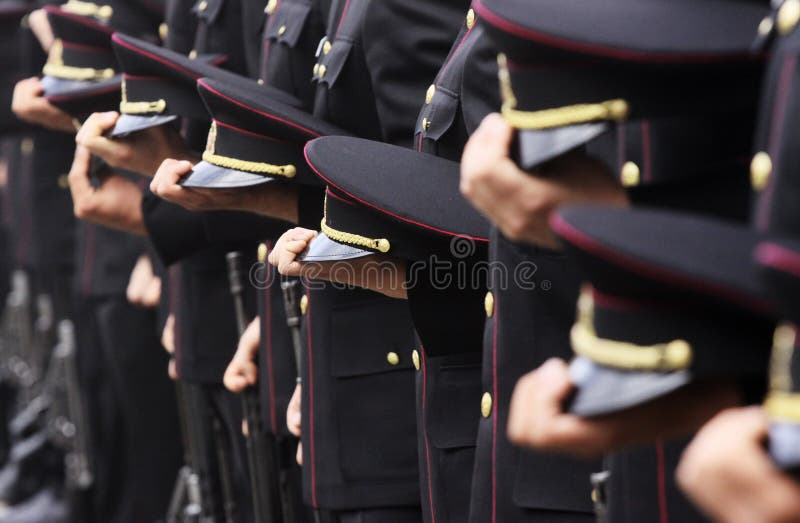 Soldiers in a row stock photo. Image of nato, armed, defense - 34016006