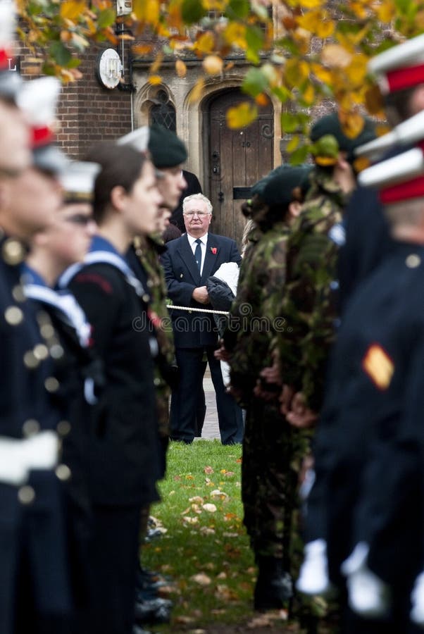 Soldiers Stand To Atention a the Rememberance Day Editorial Image ...