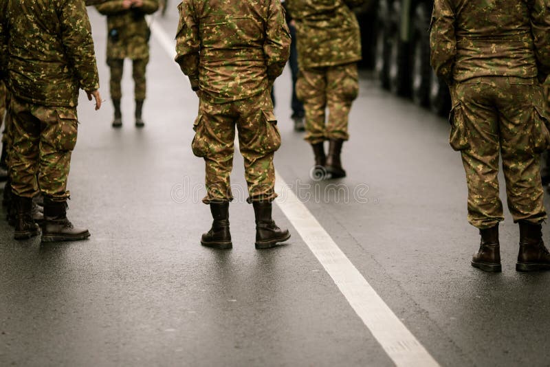 Soldiers Take Part at a Military Parade Editorial Stock Photo - Image ...