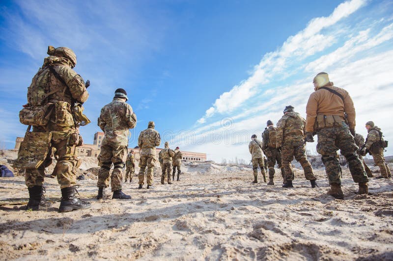 Soldiers in training. editorial stock photo. Image of forces - 54774953