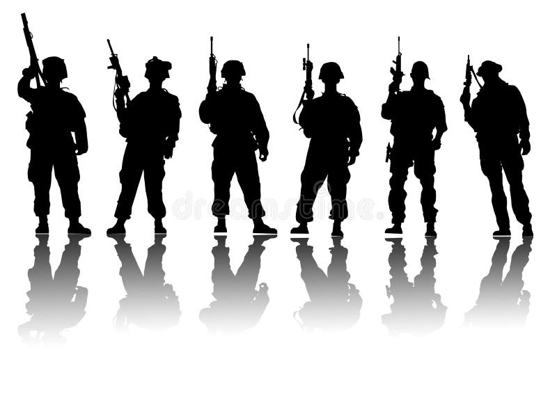 Soldiers vector stock vector. Illustration of infantry - 10048964
