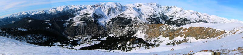 Soldown - Down Look To Soldeu Stock Photo - Image of panoramic, winter ...