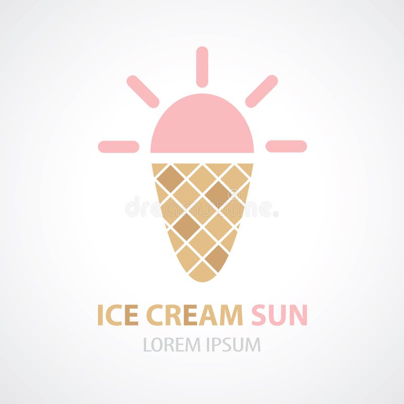 Sole Divertente Del Fumetto Con Il Gelato Illustrazione Vettoriale ...