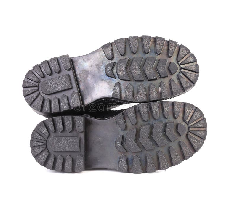 Black Man S Boots. Front View Stock Image - Image of brown, fashion ...