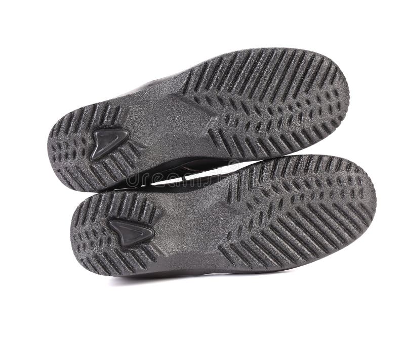 Black Man S Boots. Front View Stock Image - Image of brown, fashion ...