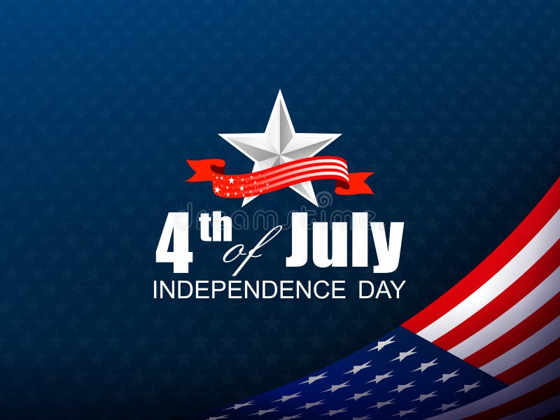 Solemn Blue Dark Illustration, in the Corner an Element of the Flag of ...