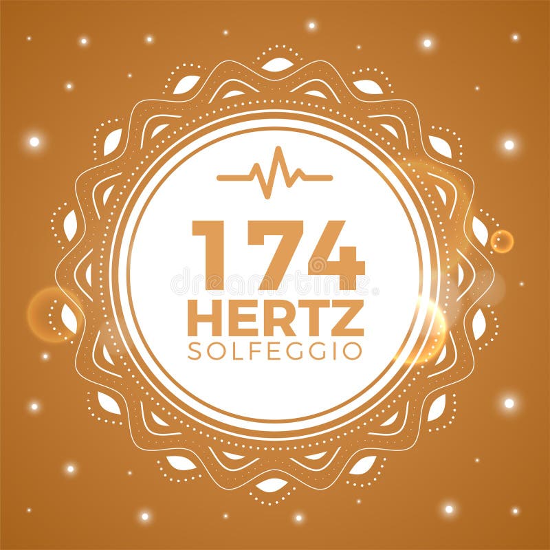 Solfeggio Sign. 174 Hertz stock illustration. Illustration of simple ...