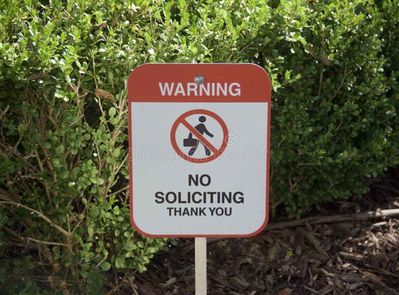 Soliciting Prohibited stock image. Image of prohibited - 128028085