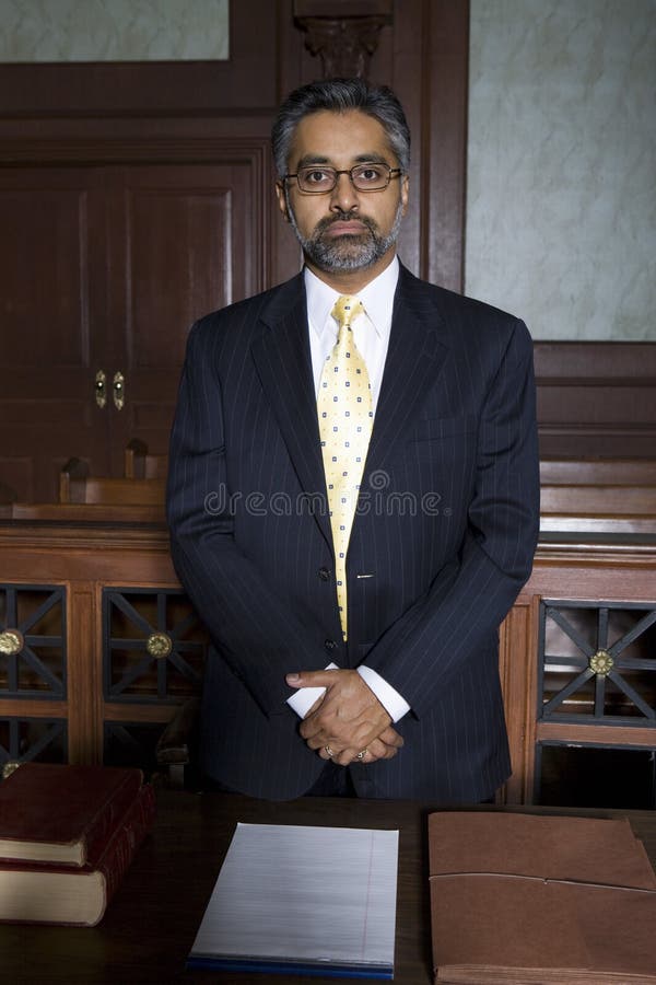 Solicitor Standing in Courtroom Stock Photo - Image of court, looking ...