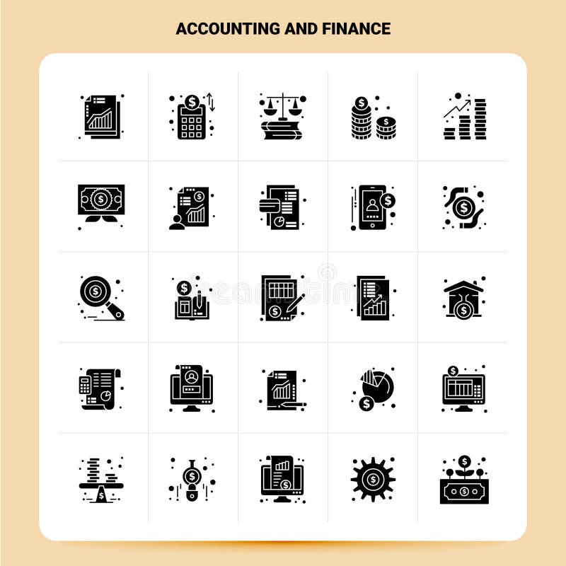 Accounting Icons Set Black Stock Illustrations – 2,616 Accounting Icons ...