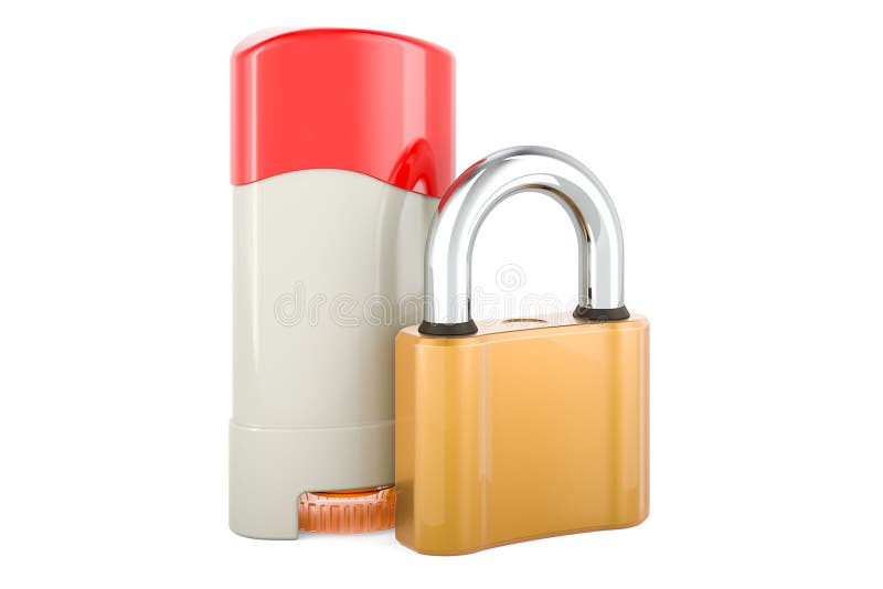 Solid Anti-Perspirant Deodorant, Deodorant Stick with Padlock, 3D ...