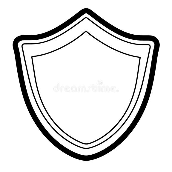 Solid Army Shield Outline Icon in Vector Format for Defense Designs ...