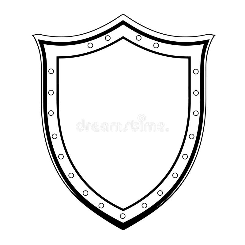 Solid Army Shield Outline Icon in Vector Format for Defense Designs ...