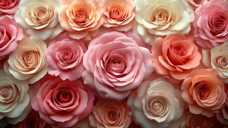 A Solid Background of Colorful Roses Stock Photo - Image of vivid, rich ...