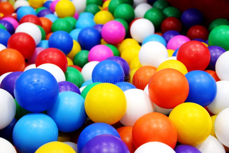Solid Background Bright Multicolored Balls for Dry Pool Stock Photo ...