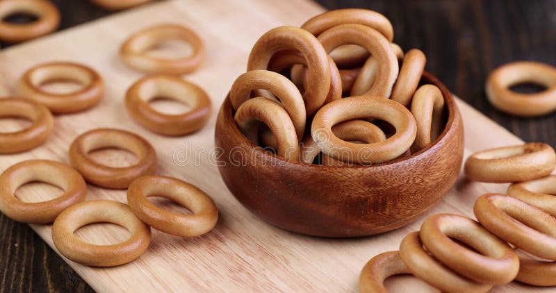 A Solid Bagel is Moving on the Table Stock Video - Video of cracknel ...