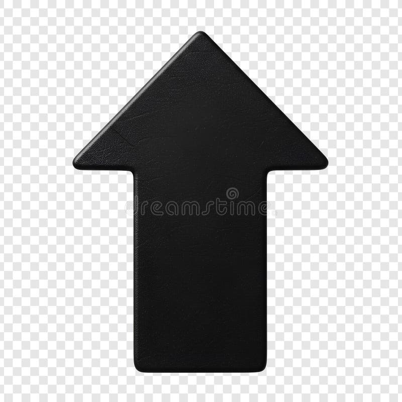 Black Up Arrow on Transparent Background Stock Illustration ...
