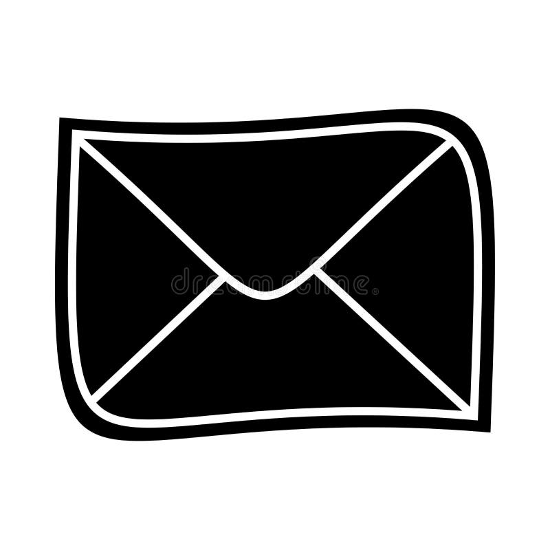 Quirky Solid Black Email Mail Icon Stock Illustrations – 2 Quirky Solid ...