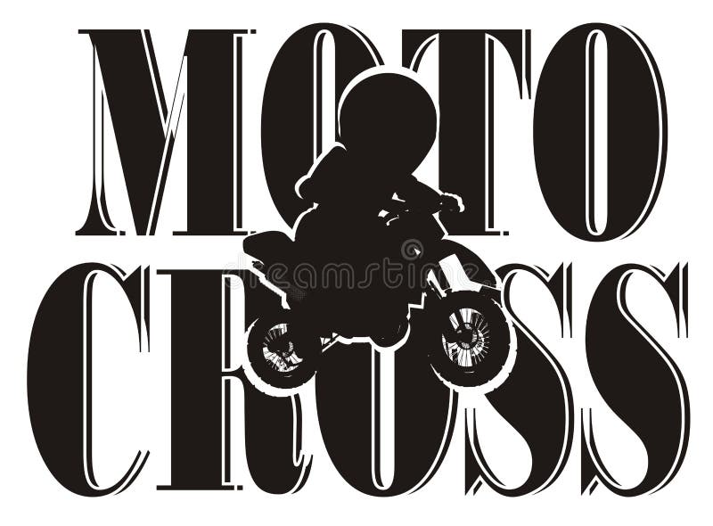Motocross Words Indicates Motor Extreme and Motorbikes Stock ...