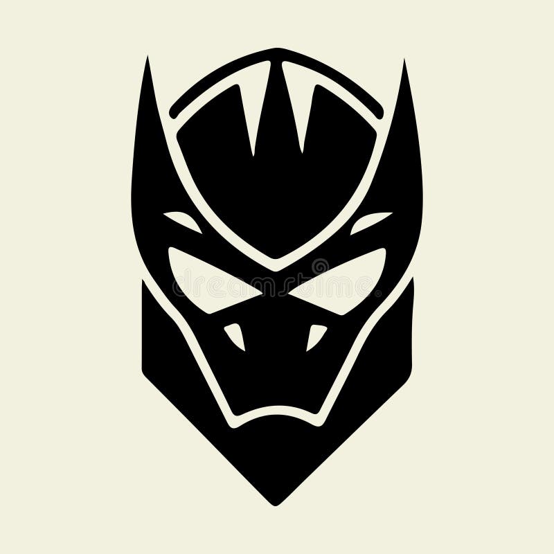 Solid Black Superhero Mask SIlhouette Vector Icon Stock Illustration ...