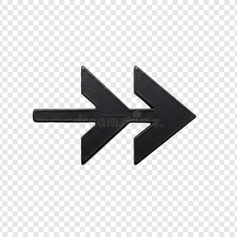 Black Fast Forward Arrows on Transparent Background Stock Illustration ...