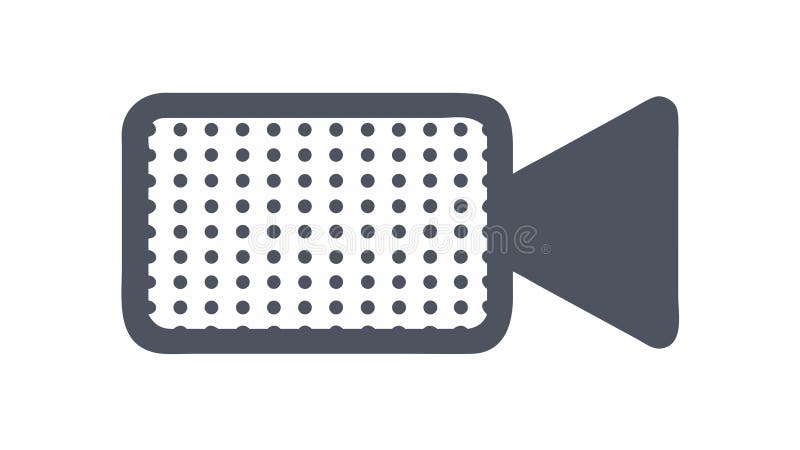 Solid Black Video Camera with Grid Light, Vector Design Generative AI ...