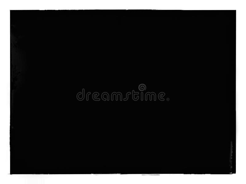 Solid Blank Empty Black Rectangle Screen Abstract with White Outline ...