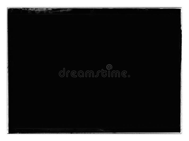 Solid Blank Empty Black Rectangle Screen Abstract with White Outline ...