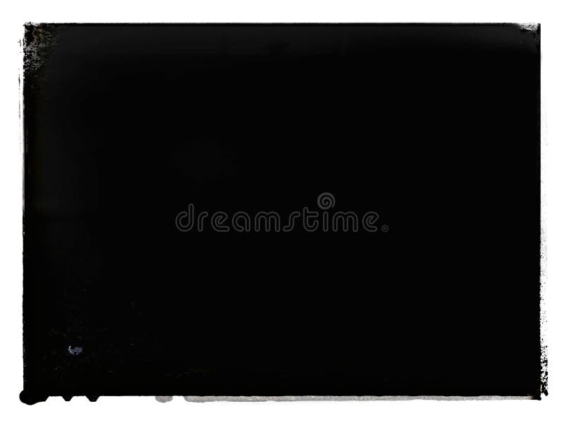 Solid Blank Empty Black Rectangle Screen Abstract with White Outline ...