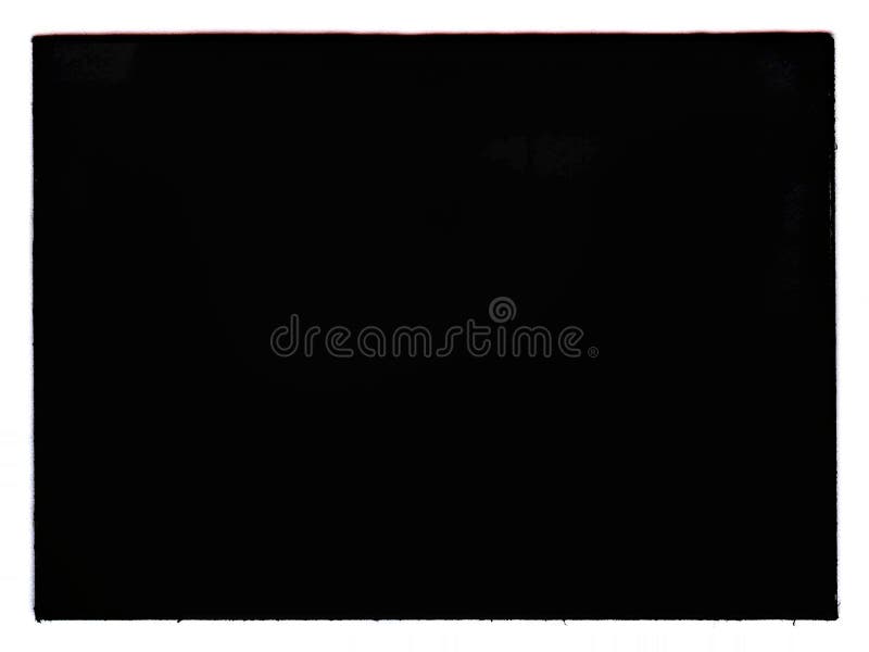 Solid Blank Empty Black Rectangle Screen Abstract with White Outline ...