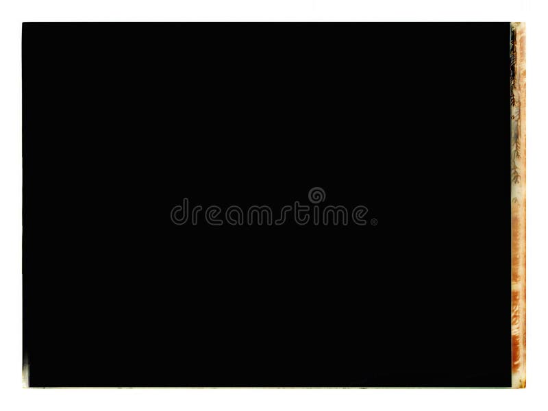 Solid Blank Empty Black Rectangle Screen Abstract with White Outline ...