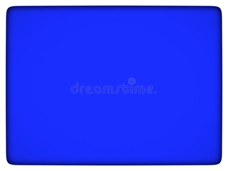 Solid Blank Empty Blue Rectangle Screen Abstract with White Outline ...