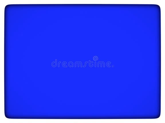 Solid Blank Empty Blue Rectangle Screen Abstract with White Outline ...