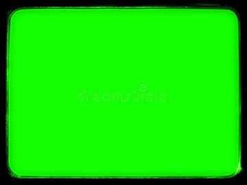 Solid Blank Empty Green Rectangle Screen Abstract with Black Outline ...