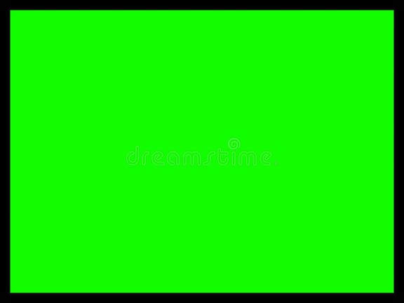 Solid Blank Empty Green Rectangle Screen Abstract with Black Outline ...