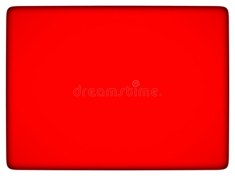 Solid Blank Empty Red Rectangle Screen Abstract with White Outline ...