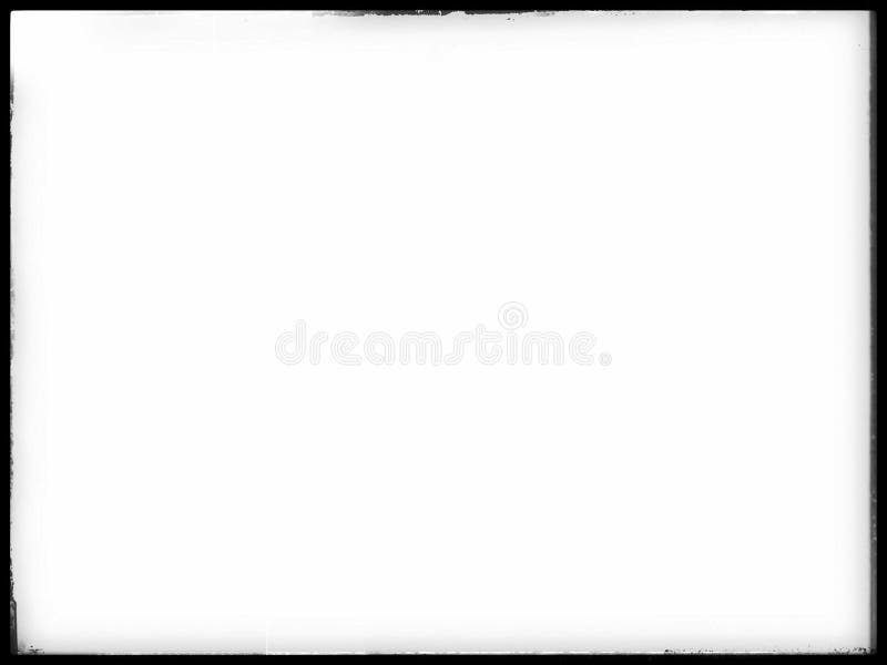 Solid Blank Empty Black Rectangle Screen Abstract with White Outline ...