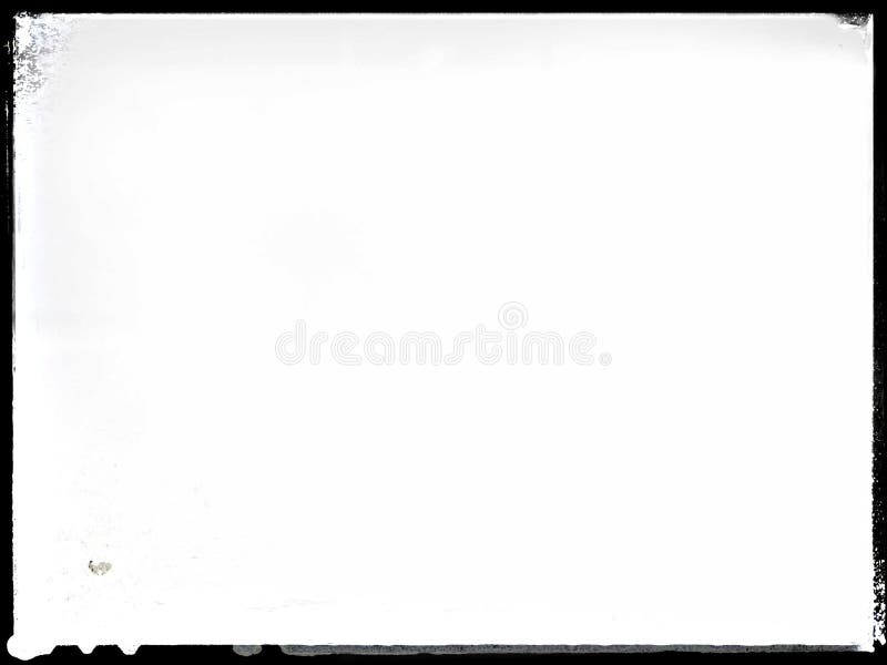 Solid Blank Empty Black Rectangle Screen Abstract with White Outline ...