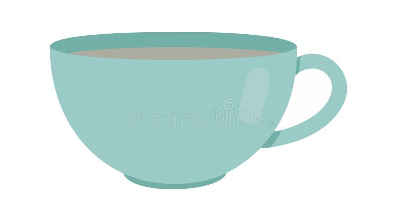 Teacup simple illustration stock vector. Illustration of relaxing ...