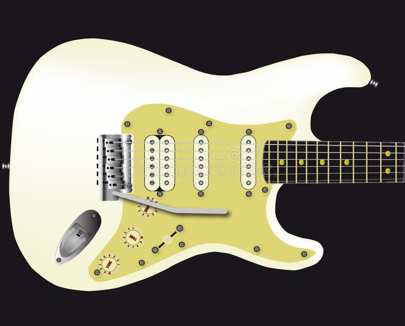 Solid Body Electric Guitar stock vector. Illustration of instrument ...