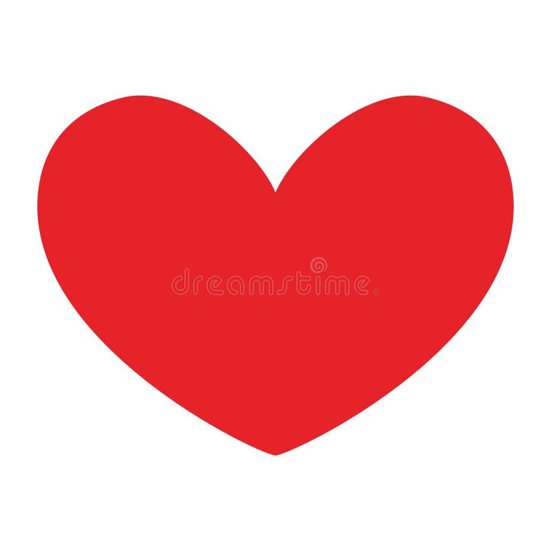 Bold red heart stock vector. Illustration of vector - 357573976
