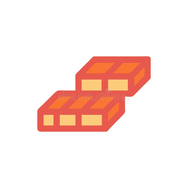 Solid Brick Icon for Construction Stock Image - Illustration of ...