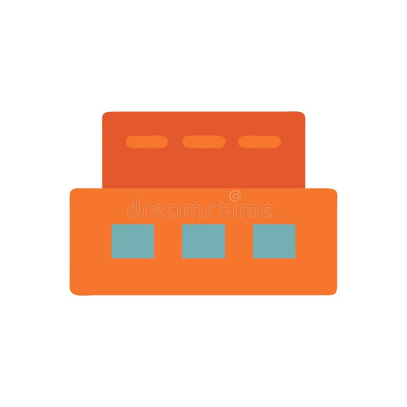 Solid Brick Icon for Construction Stock Image - Illustration of ...